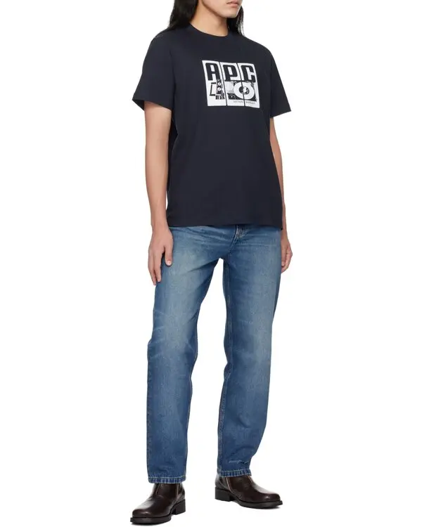 A.p.c. Platine Logo Printed T-shirt - Dark Navy