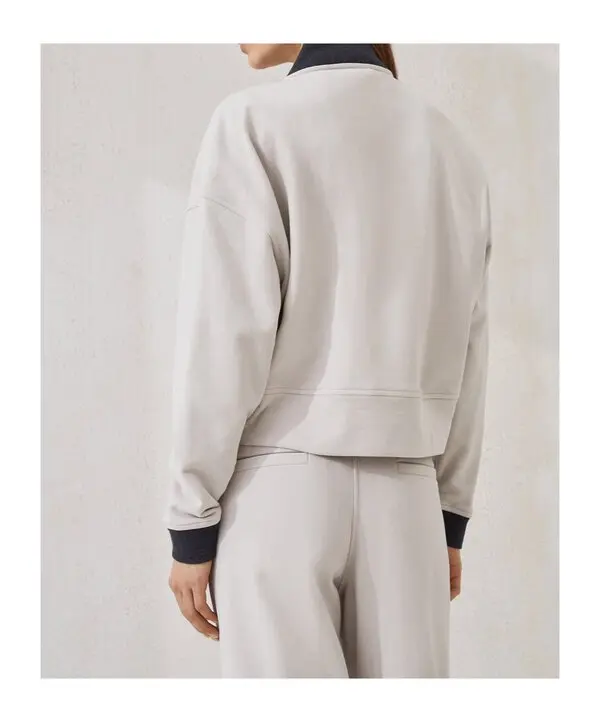 Brunello Cucinelli Panelled Sweatshirt With Button Fastening