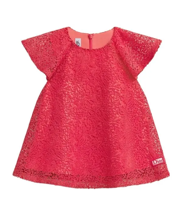 Dior Baby Flared Dress With Ruffled Sleeves