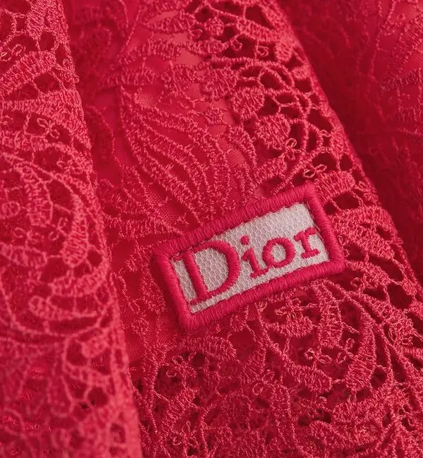 Dior Baby Flared Dress With Ruffled Sleeves