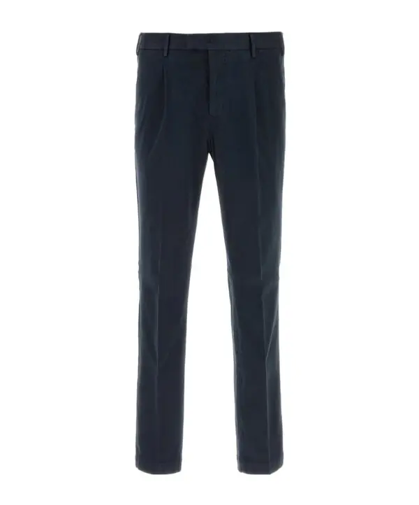 PT TORINO Tailored Trousers With Belt Loops - Navy Blue