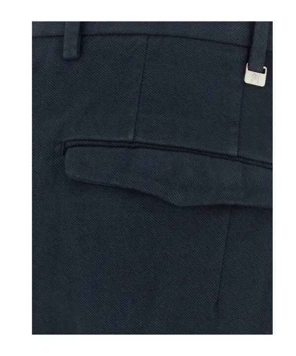PT TORINO Tailored Trousers With Belt Loops - Navy Blue