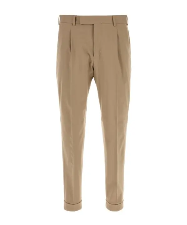 PT TORINO Tailored Trousers With Belt Loops And Folded Hemline