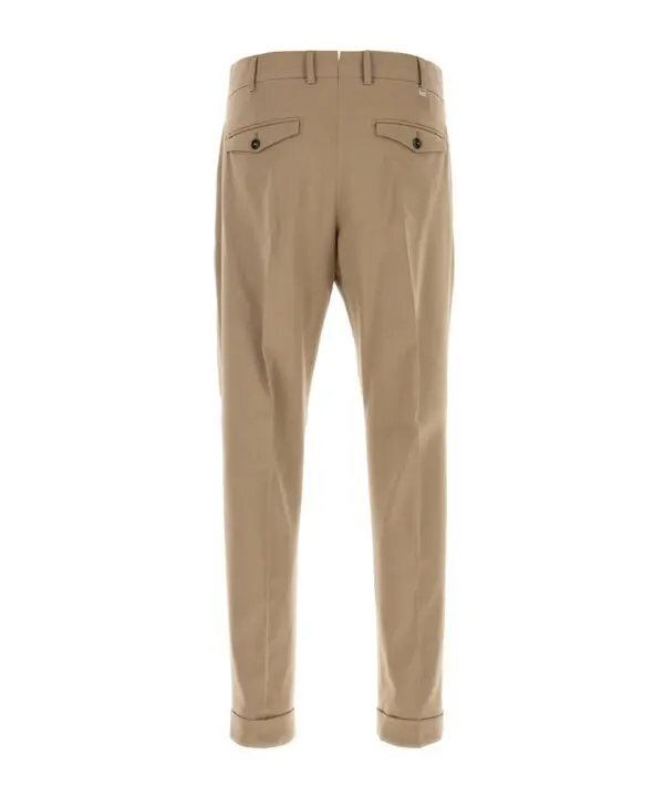 PT TORINO Tailored Trousers With Belt Loops And Folded Hemline