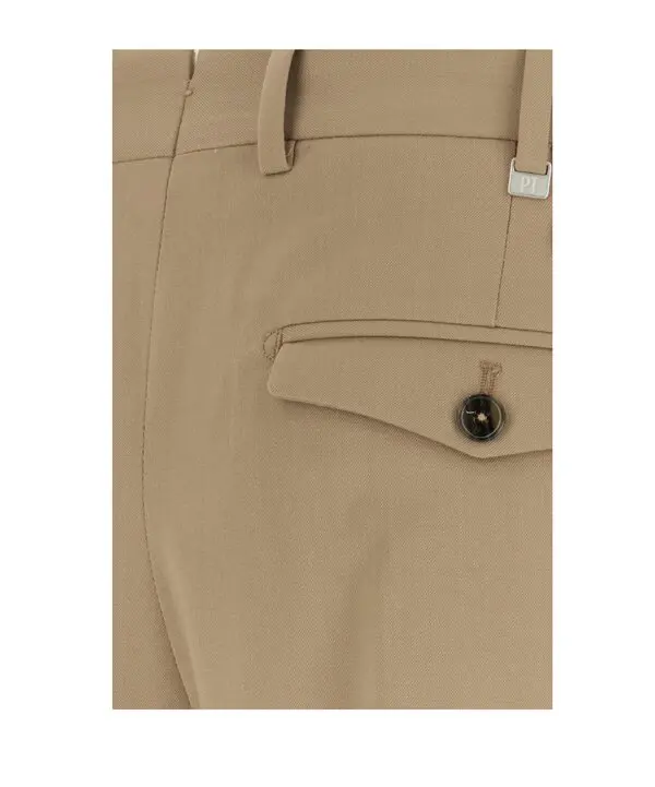 PT TORINO Tailored Trousers With Belt Loops And Folded Hemline
