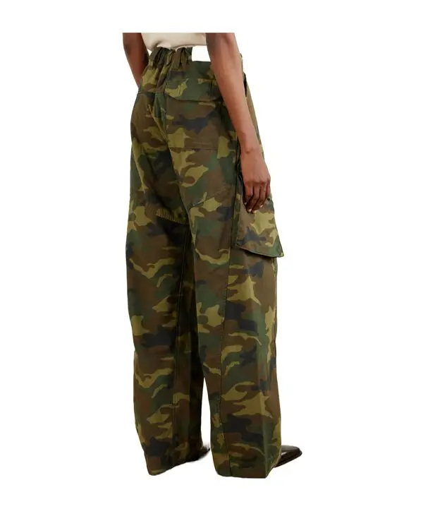 R13 Printed Cotton-canvas Barrel-leg Cargo Pants