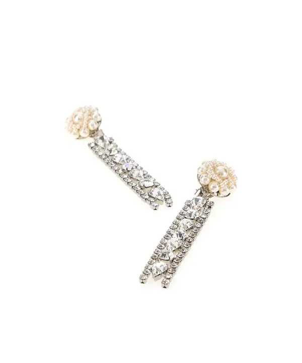 Alessandra Rich Embellished Metal Earrings
