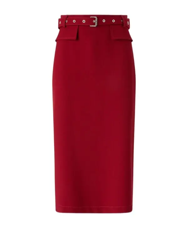 Pinko Belted Slit-detail Midi Skirt