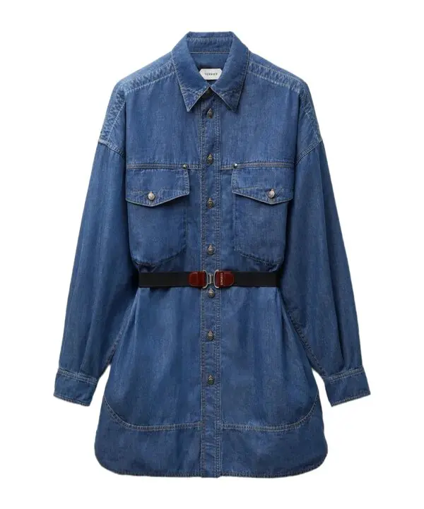Versace Chambray Denim Mini Dress