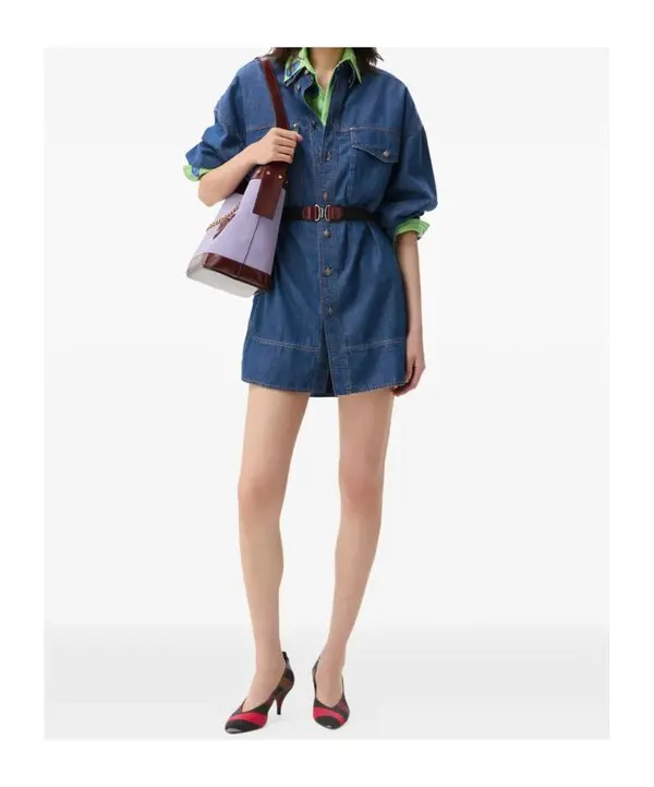 Versace Chambray Denim Mini Dress