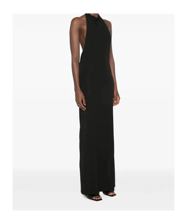 Cult Gaia Open Back Maxi Camisole Dress With Gold-tone Chain Detail - Black