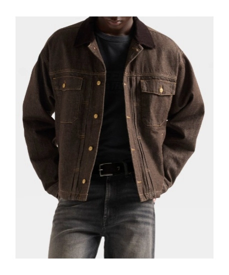 7 For All Mankind Corduroy Collar Denim Jacket
