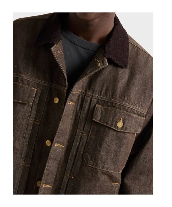 7 For All Mankind Corduroy Collar Denim Jacket