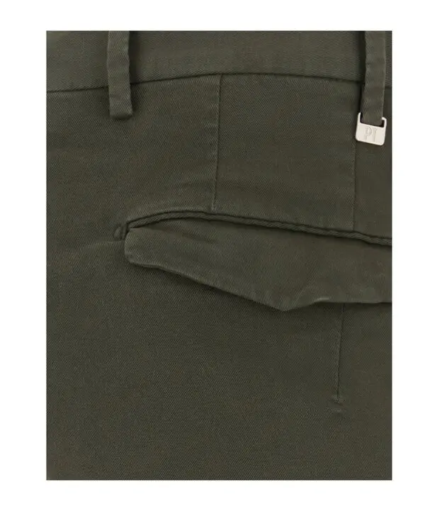 PT TORINO Tailored Trousers With Belt Loops - Olive Green