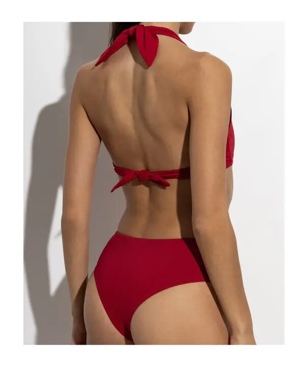 Balmain Halter Neck Two-piece Swimsuit With Letter Details