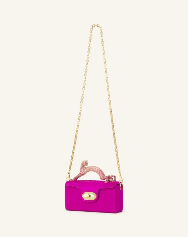 LANVIN Pencil Cat" Nano Bag In Pony And Rhinestones