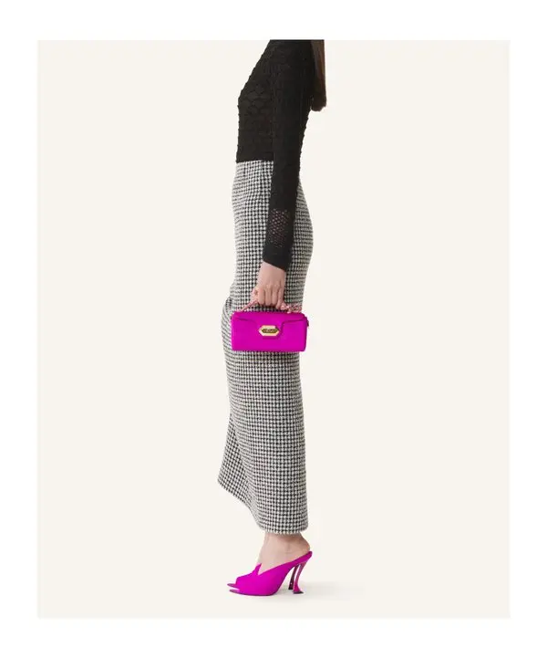 LANVIN Pencil Cat" Nano Bag In Pony And Rhinestones