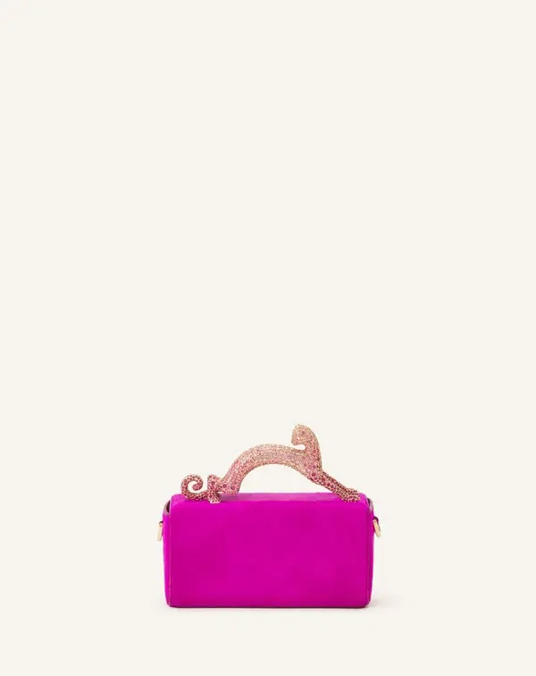 LANVIN Pencil Cat" Nano Bag In Pony And Rhinestones