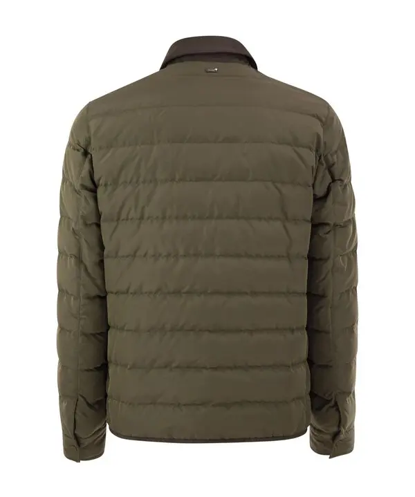 Herno Quilted Down Jacket With Contrasting Collar