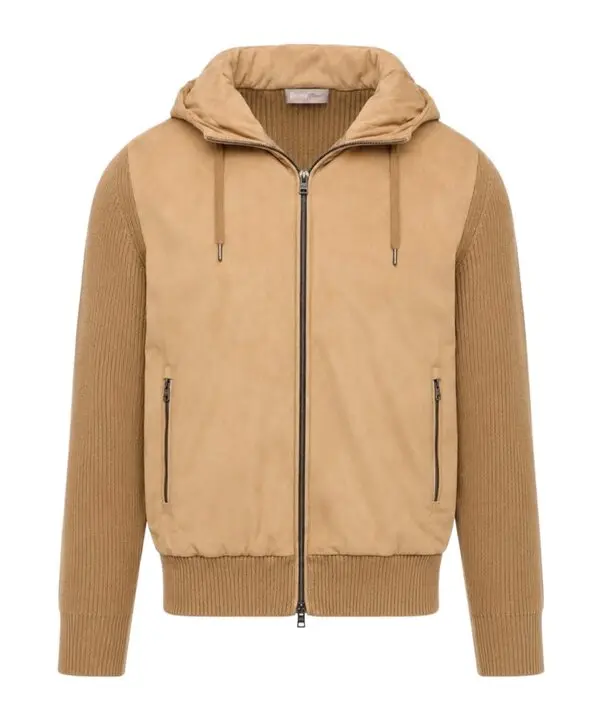 Herno Long-sleeve Zip-up Wool Cardigan With Hood
