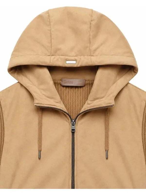 Herno Long-sleeve Zip-up Wool Cardigan With Hood
