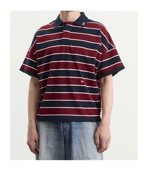 Rhude Fontaine Striped S/s Polo Shirt