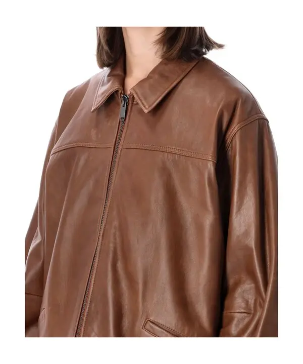 HAIKURE Long-sleeve Leather Jacket