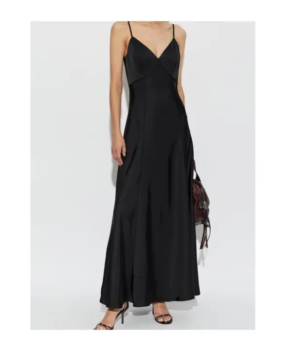 ALLSAINTS Spaghetti Strap V-neck Maxi Dress