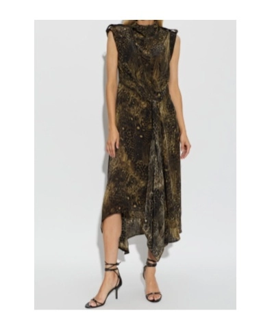 ALLSAINTS Sleeveless Asymmetrical Hem Printed Dress