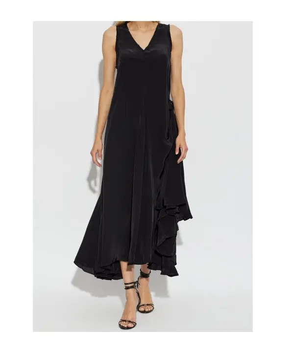 ALLSAINTS Sleeveless V-neck Asymmetric Hem Dress