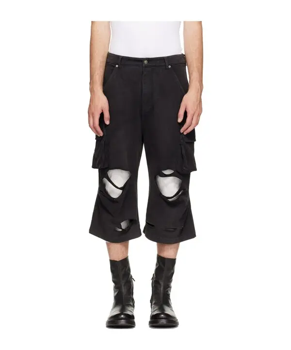 424 FAIRFAX Ripped Bermuda Shorts