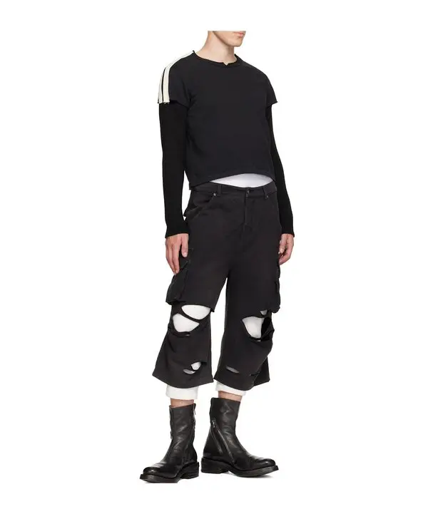 424 FAIRFAX Ripped Bermuda Shorts