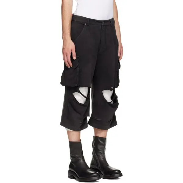 424 FAIRFAX Ripped Bermuda Shorts