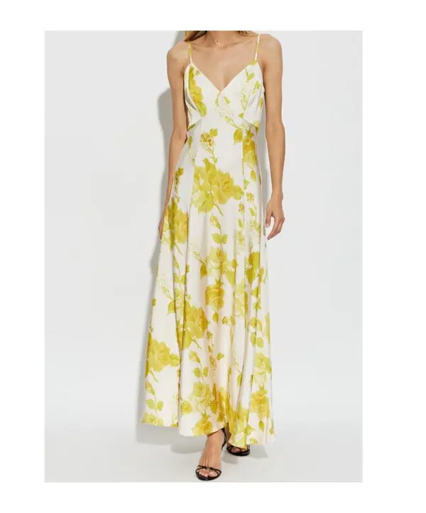 ALLSAINTS Floral Print Spaghetti Strap V-neck Maxi Dress