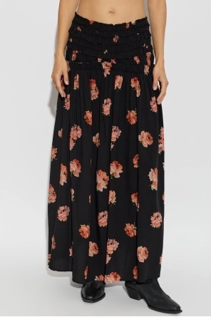 ALLSAINTS Floral Print Tiered Maxi Skirt