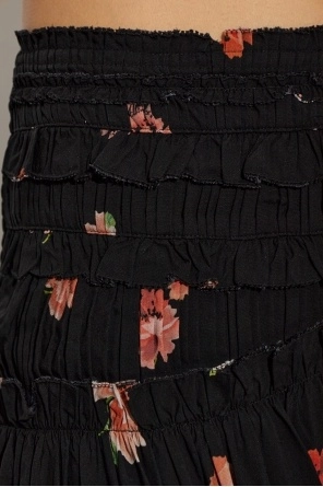 ALLSAINTS Floral Print Tiered Maxi Skirt