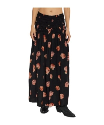 ALLSAINTS Floral Print Tiered Maxi Skirt