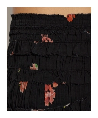 ALLSAINTS Floral Print Tiered Maxi Skirt