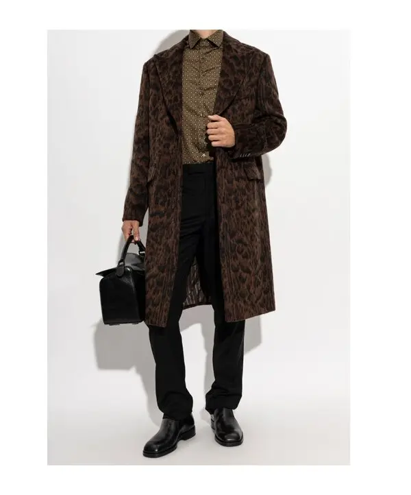 Etro Animal Motif Jacquard Coat