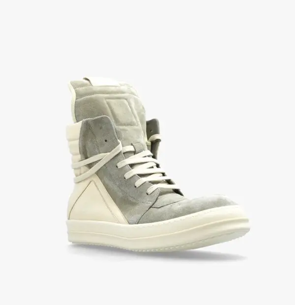 Rick Owens Round-toe High-top Lace-up Casual Sneakers