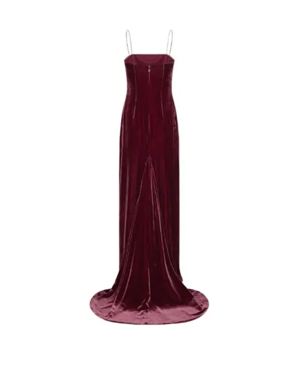 ROTATE BY BIRGER CHRISTENSEN Silk Velvet Strap Dress