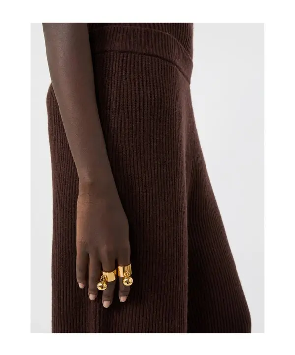 Sportmax Ribbed Knit Elastic Waist Casual Pants