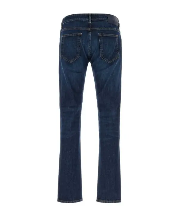 PT TORINO Faded-effect Logo-patch Jeans