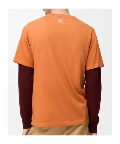 Loewe Logo Printed Regular Fit T-shirt - Orange
