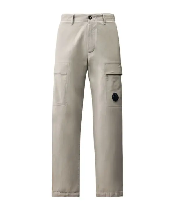 C.P. COMPANY Stretch Sateen Regular Fit Cargo Pants - Flint Grey