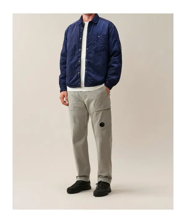 C.P. COMPANY Stretch Sateen Regular Fit Cargo Pants - Flint Grey