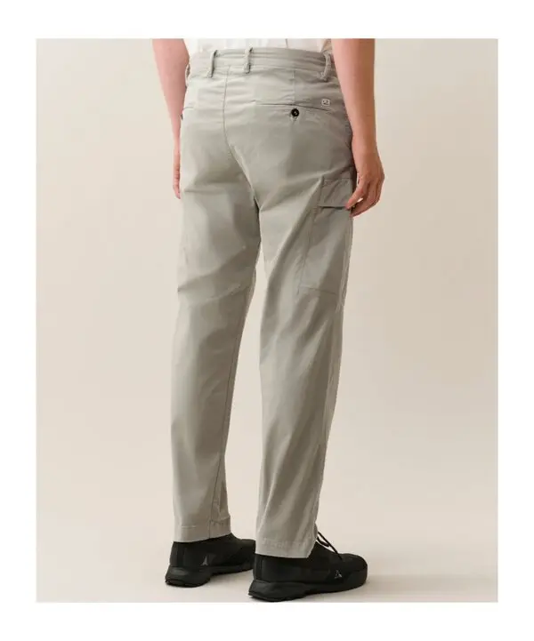 C.P. COMPANY Stretch Sateen Regular Fit Cargo Pants - Flint Grey