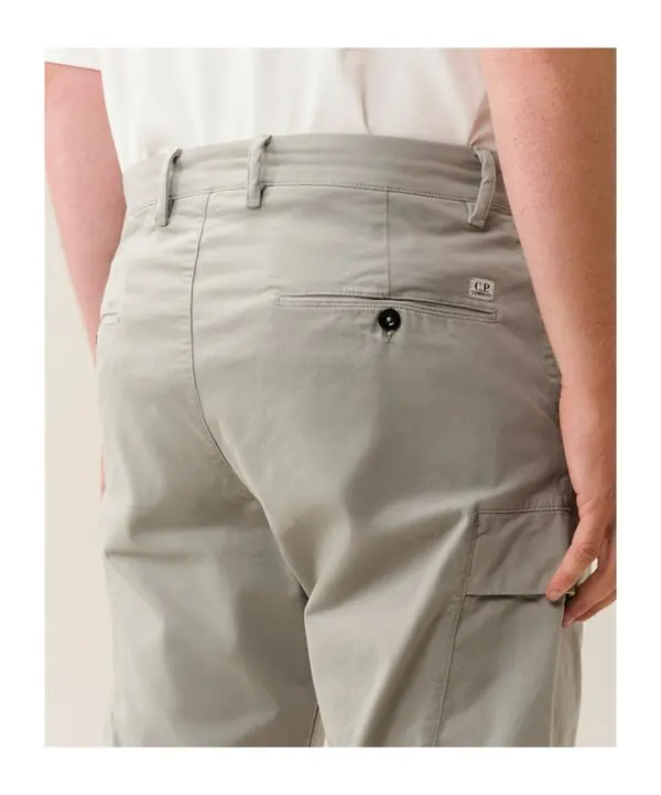 C.P. COMPANY Stretch Sateen Regular Fit Cargo Pants - Flint Grey