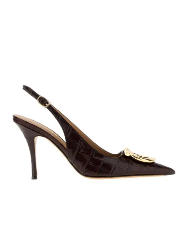 FERRAGAMO Pointed-toe High-heeled Slingback Sandals - No