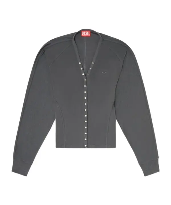 DIESEL® Tencel-blend Cardigan Top With Batwing Sleeves